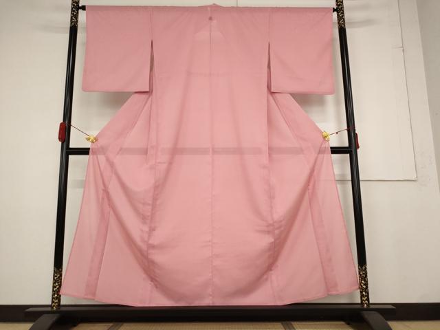 平和屋着物＊夏物　小紋　絽　霞文　洗える着物　AABB0596st