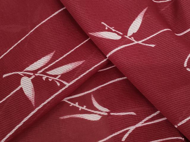 平和屋着物＊夏物　小紋　絽　流水草花文　洗える着物　未使用　AABB0601st