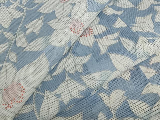 平和屋着物＊夏物　小紋　絽　花尽くし　洗える着物　AABB0631st