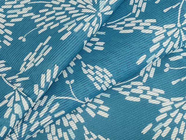 平和屋着物＊夏物　小紋　絽　花尽くし　洗える着物　AABB0632st