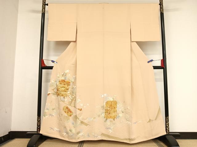 平和屋着物●創業460年・千總　色留袖　駒刺繍　貝桶吉祥文　金糸　金彩　伊勢丹扱い　正絹　逸品　AABB1283np