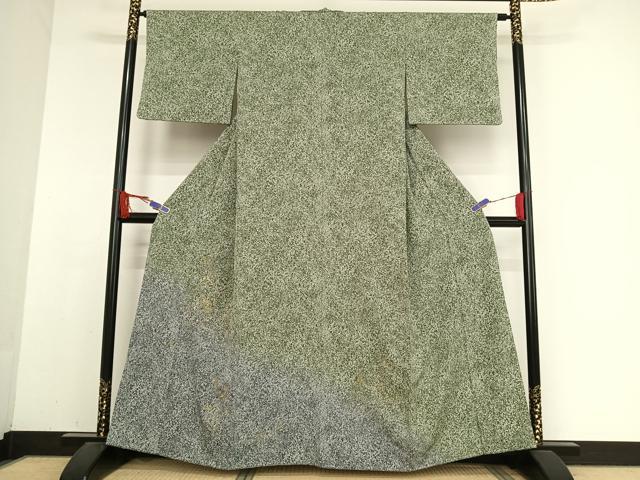 平和屋着物●訪問着　刺繍　草花文　金糸　正絹　逸品　AABB1292np