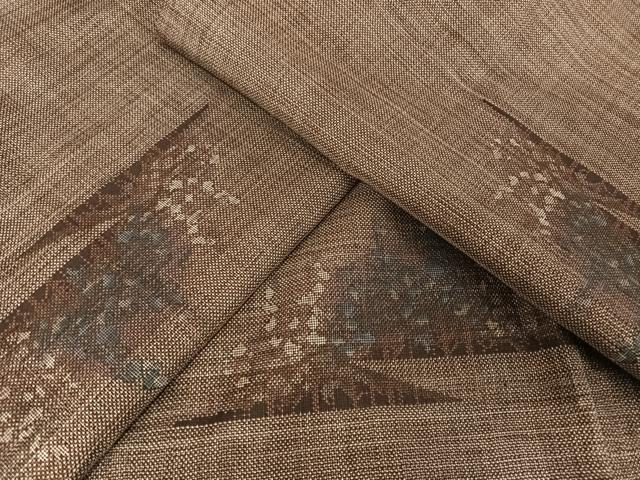 平和屋着物●本場大島紬　カタス９マルキ　樹林文　正絹　逸品　AABB1300np