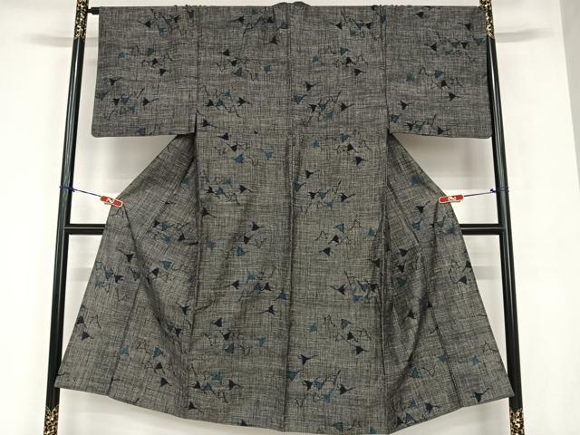 平和屋着物▽男性　単衣　紬　飛鳥文　正絹　逸品　AABB1360np