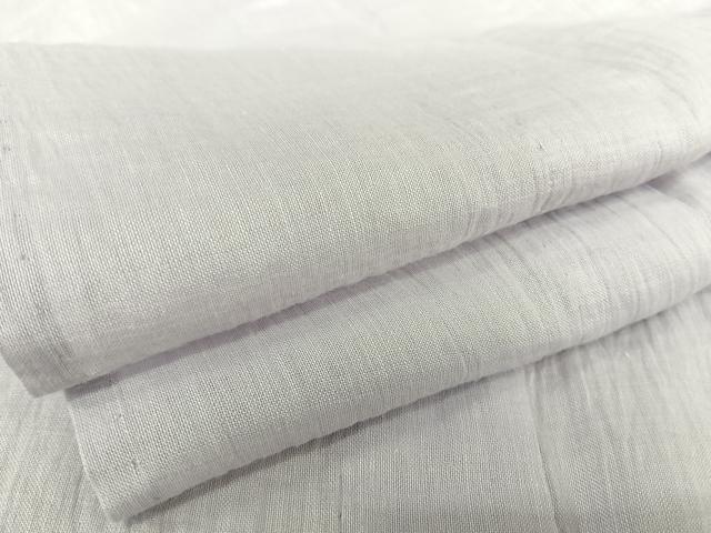 平和屋着物＊夏物　上布　色無地　古今　牡丹鼠色　麻　逸品　AABB1368np