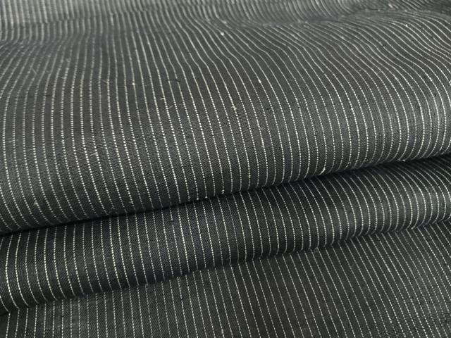 平和屋着物＊夏物　男性　重要無形文化財　本場宮古上布　縞　苧麻　逸品　AABB1370np