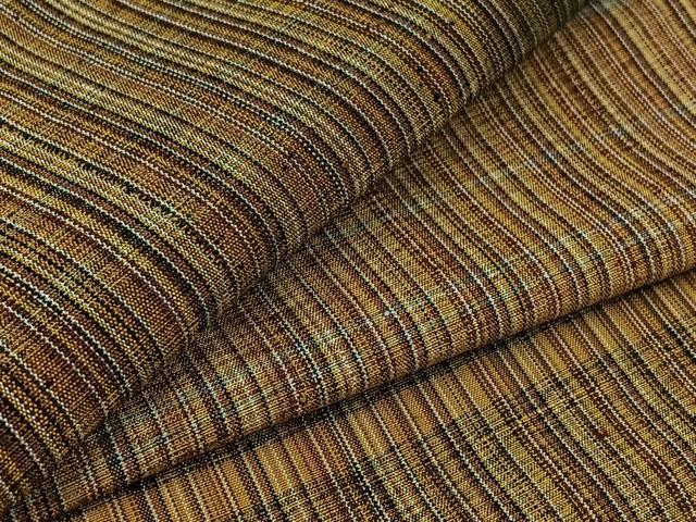 平和屋着物▽訪問着　単衣　紬地　横段文　正絹　逸品　AABB1406jh