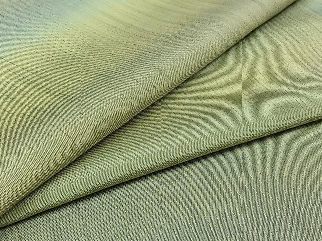 平和屋着物▽上質な紬　単衣　横段文　正絹　逸品　AABB1419jh