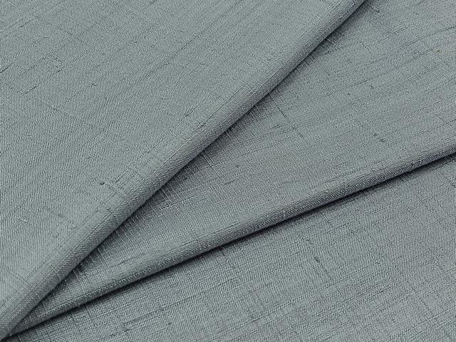 平和屋着物▽上質な紬　単衣　藤鼠色　正絹　逸品　AABB1427jh