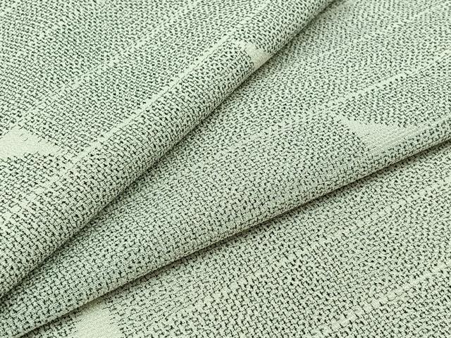 平和屋着物▽本塩沢　単衣　横段文　正絹　逸品　AABB1433jh