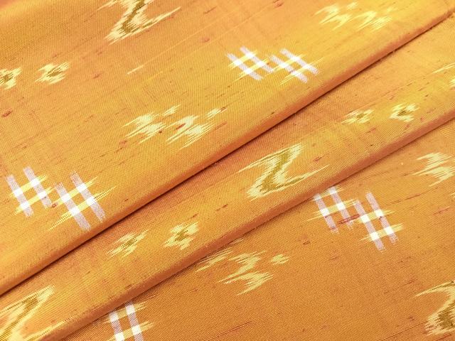 平和屋着物●本場琉球絣　紬　正絹　逸品　未使用　AABB1456ph