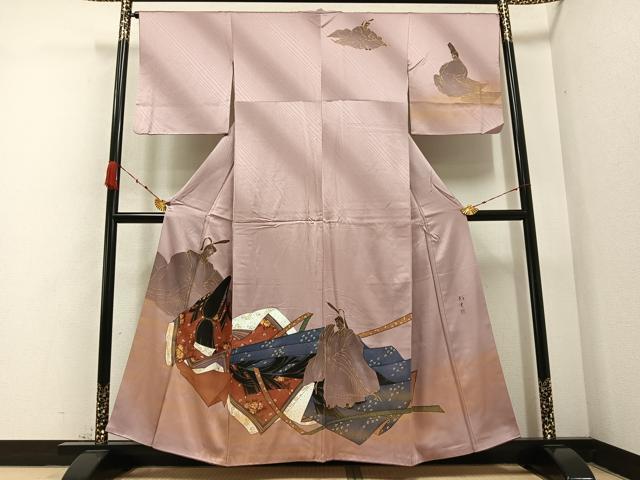 平和屋着物●染色作家　青木龍雲　訪問着　源氏物語　金彩　やまと誂製　正絹　逸品　AABB1470ph