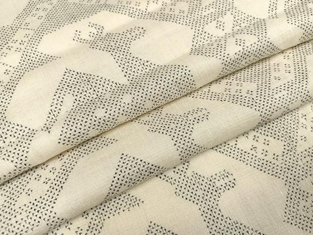 平和屋着物●本場結城紬　重要無形文化財　有栖川文様　正絹　逸品　AABB1472ph