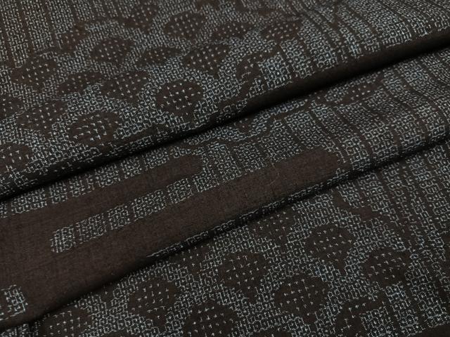 平和屋着物●本場結城紬　重要無形文化財　100亀甲　雲重ねエ霞文　正絹　逸品　AABB1501ph