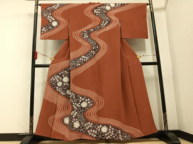 平和屋着物●訪問着　辻が花　絞り　正絹　逸品　AABB1505ph