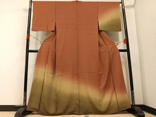 平和屋着物●訪問着　江戸小紋　鮫小紋柄　暈し染め　正絹　逸品　未使用　AABB1506ph