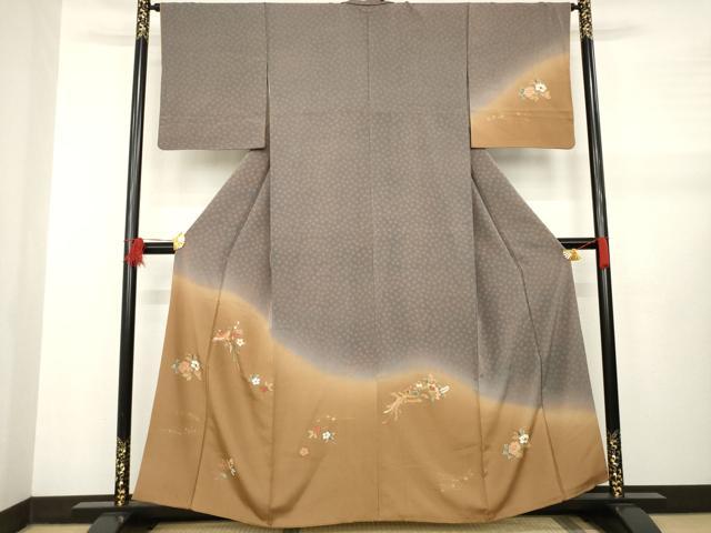 平和屋着物●訪問着　鳳凰花文　暈し染め　正絹　逸品　AABB2010ck