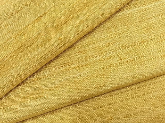 平和屋着物▽上質な紬　単衣　色無地　花葉色　正絹　逸品　AABB2103fy