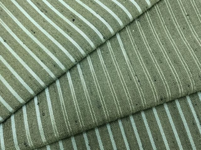 平和屋着物▽上質な紬　単衣　縞　反端付き　正絹　逸品　未使用　AABB2151fy