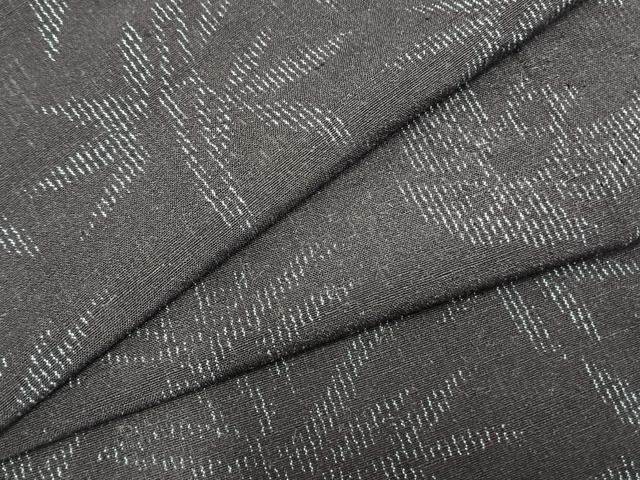 平和屋着物▽上質な紬　単衣　ふくら雀　正絹　逸品　AABB2240fy