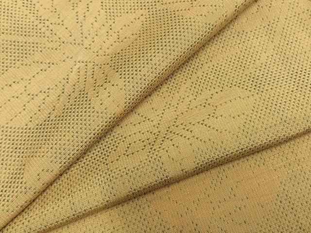 平和屋着物▽上質な紬　単衣　舞蝶文　正絹　逸品　AABB2255fy