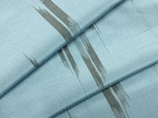 平和屋着物▽上質な紬　単衣　矢羽文　正絹　逸品　AABB2290fy