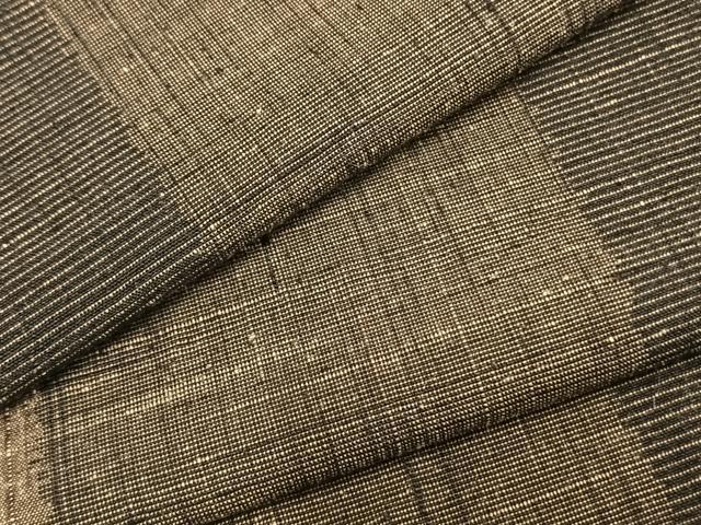 平和屋着物▽上質な紬　単衣　間道　正絹　逸品　AABB2295fy