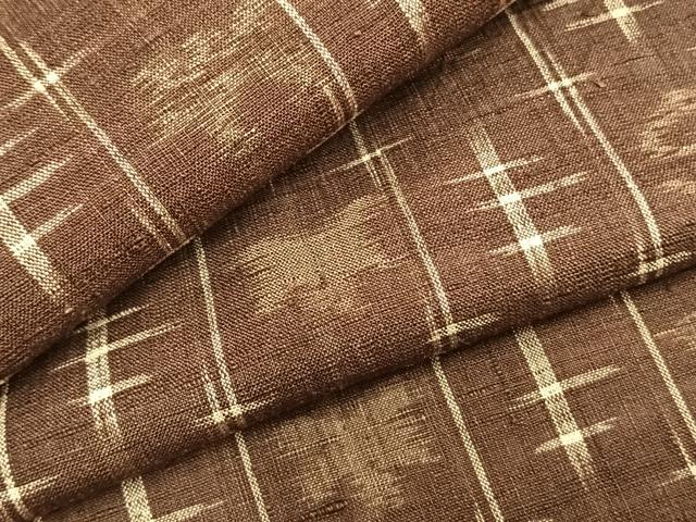 平和屋着物▽上質な紬　単衣　間道　正絹　逸品　AABB2329fy