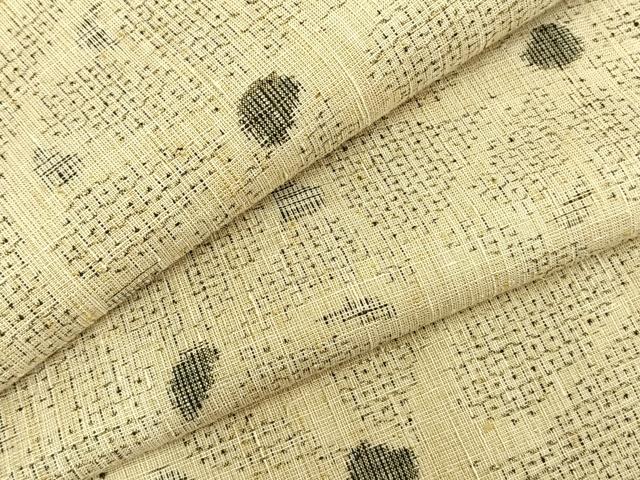 平和屋着物▽本場結城紬　重要無形文化財　単衣　80亀甲　短冊花文　正絹　逸品　AABB2373fy