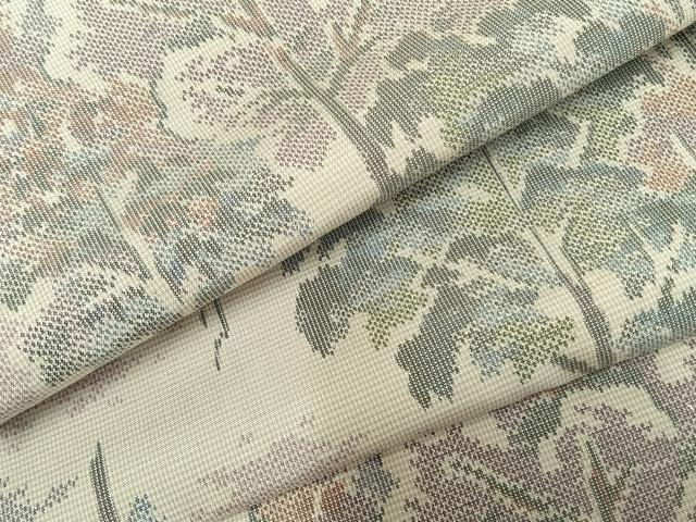 平和屋着物▽本場大島紬　単衣　樹林文　正絹　逸品　AABB2440fy