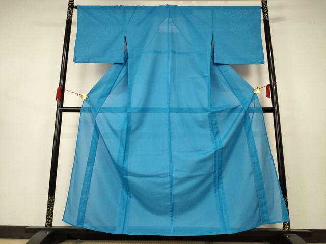 平和屋着物＊夏物　色無地　絽　天色　正絹　逸品　AABB2487jd