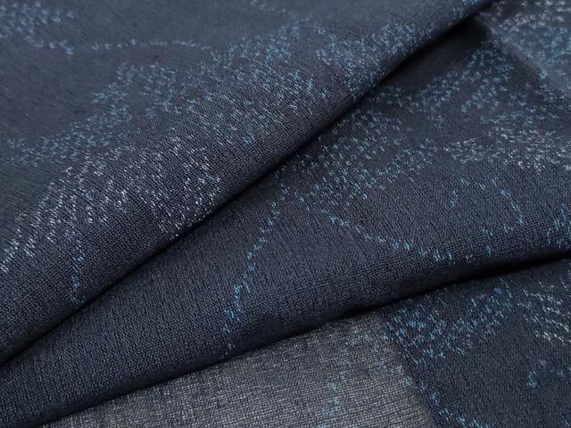 平和屋着物＊夏物　小紋　紗　蔦の葉文　AABB2494jd