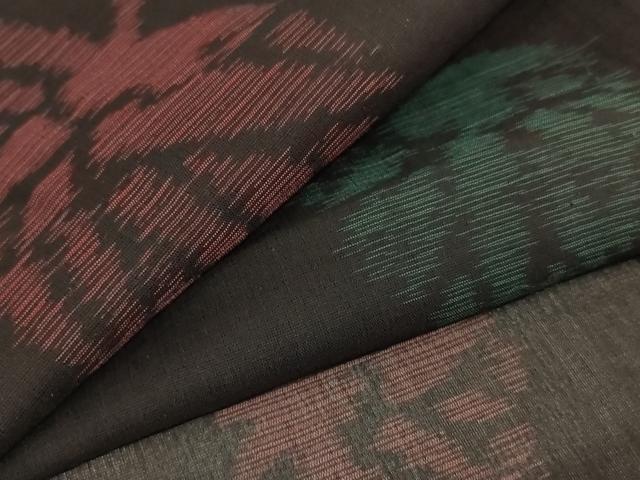 平和屋着物＊夏物　紗紬　葵　正絹　逸品　AABB2501jd