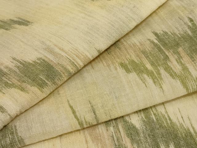 平和屋着物＊夏物　小千谷ちぢみ　霞文　麻　逸品　未使用　AABB2504jd