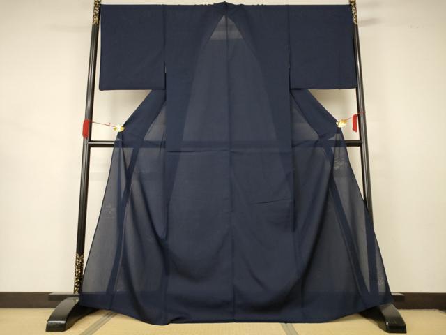 平和屋着物＊夏物　色無地　紗　流水花文　正絹　逸品　AABB2511jd