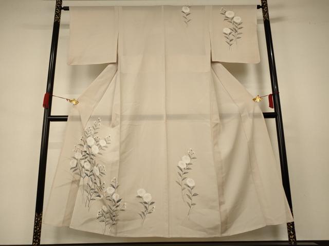 平和屋着物＊夏物　訪問着　絽　手描き　花鳥文　正絹　逸品　AABB2512jd