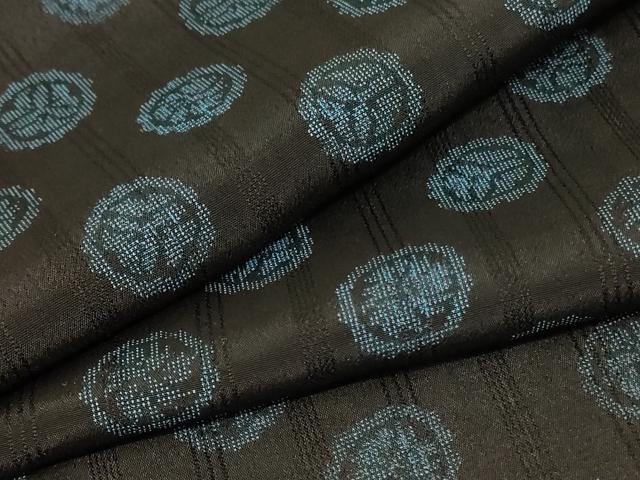 平和屋着物＊夏物　小紋　紗　花丸文　正絹　逸品　AABB2515jd