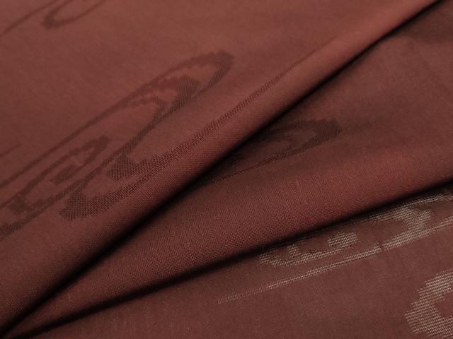 平和屋着物＊夏物　色無地　流水紋紗　葡萄茶色　正絹　逸品　AABB2546jd
