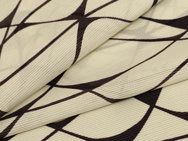 平和屋着物＊夏物　小紋　絽　網目文様　洗える着物　AABB2589jd