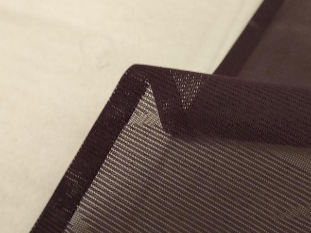 平和屋着物＊夏物 色無地 絽 芝紋紗 黒鳶色 洗える着物 AABB2617jd