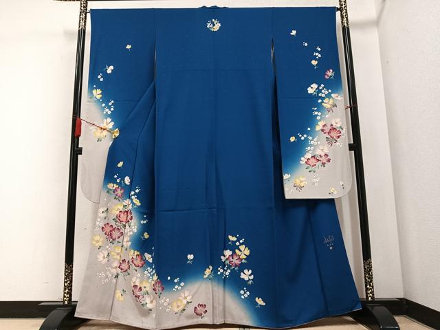 平和屋着物●豪華振袖　作家物　舞花文　暈し染め　鈴乃屋扱い　正絹　逸品　AABB2973ph