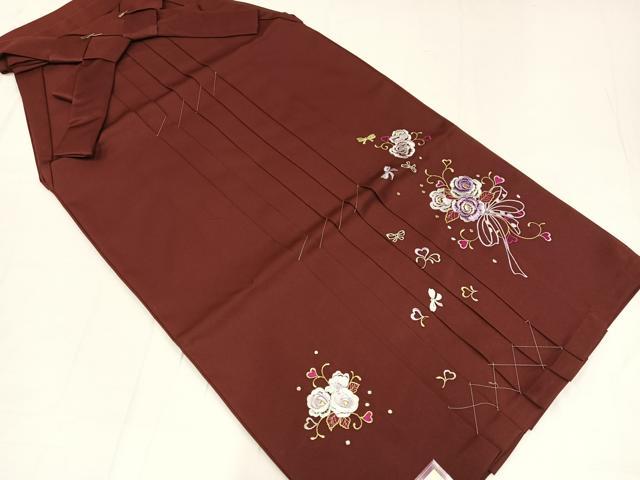 平和屋着物●行灯袴　刺繍　舞花文　金糸　洗える着物　未使用　AABB2983ph