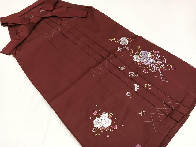 平和屋着物●行灯袴　刺繍　舞花文　金糸　洗える着物　未使用　AABB2988ph