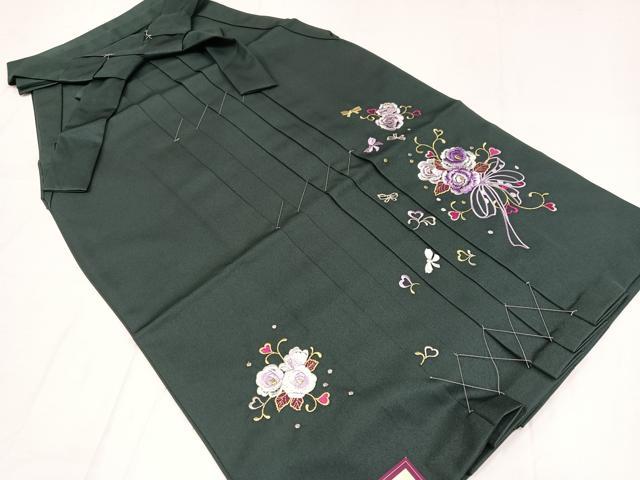 平和屋着物●行灯袴　刺繍　舞花文　金糸　洗える着物　未使用　AABB2989ph