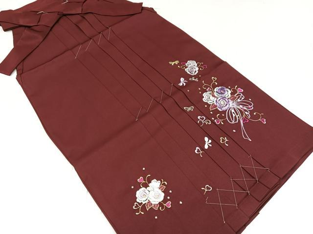 平和屋着物●行灯袴　刺繍　舞花文　金糸　洗える着物　未使用　AABB2994ph