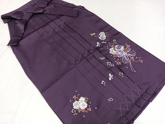 平和屋着物●行灯袴　刺繍　舞花文　金糸　洗える着物　未使用　AABB2995ph