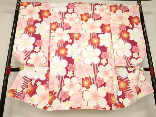 平和屋着物●小振袖　二尺袖　舞花文　洗える着物　AABB3208ck