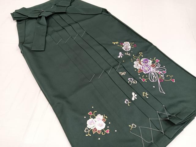 平和屋着物●行灯袴　刺繍　舞花文　金糸　洗える着物　未使用　AABB3605ph