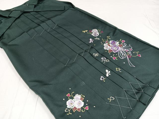 平和屋着物●行灯袴　刺繍　舞花文　金糸　洗える着物　未使用　AABB3614ph