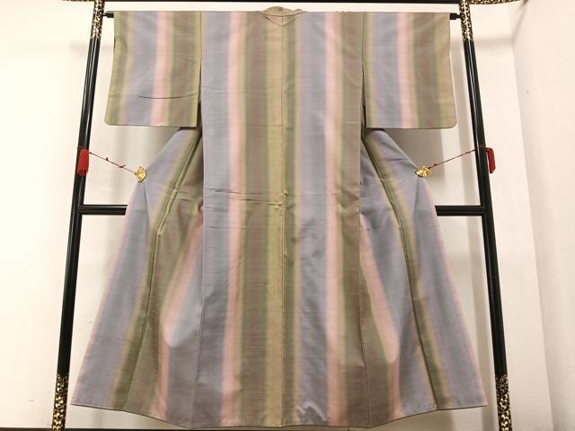 平和屋着物●上質な紬　間道　正絹　逸品　AABB3623ph